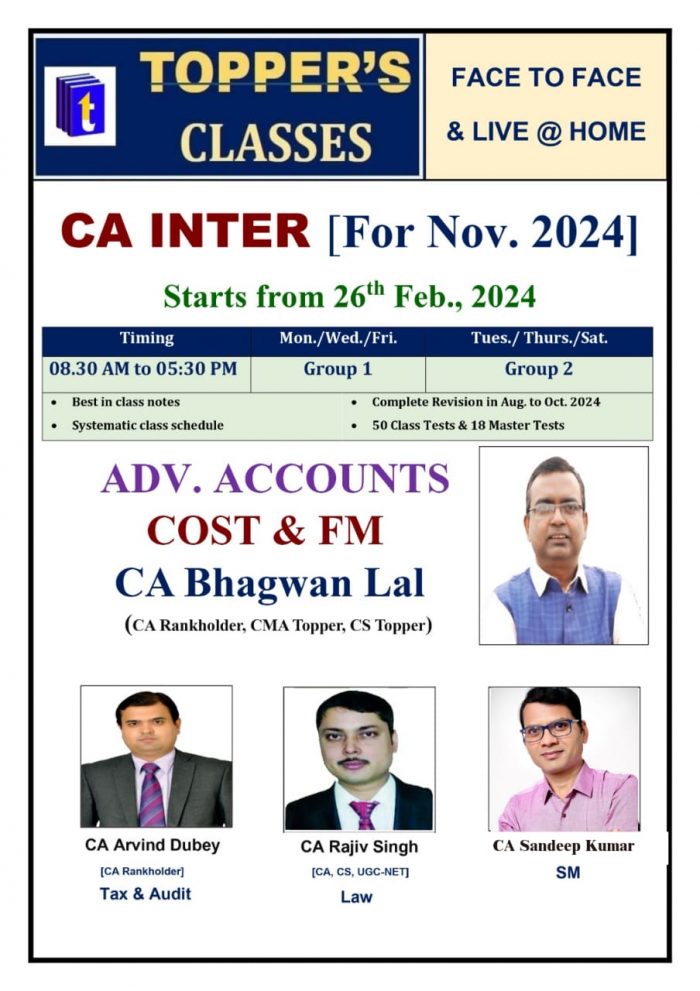 CA INTER - Topper's Classes